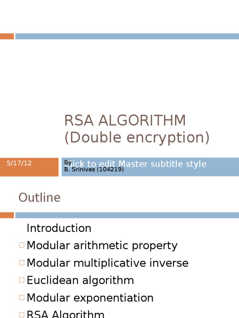 Rsa Algorithm | PDF | Public Key Cryptography | Key (Cryptography)
