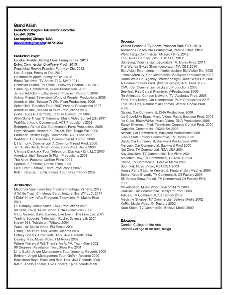 Brandi Kalish Resume/CV | PDF