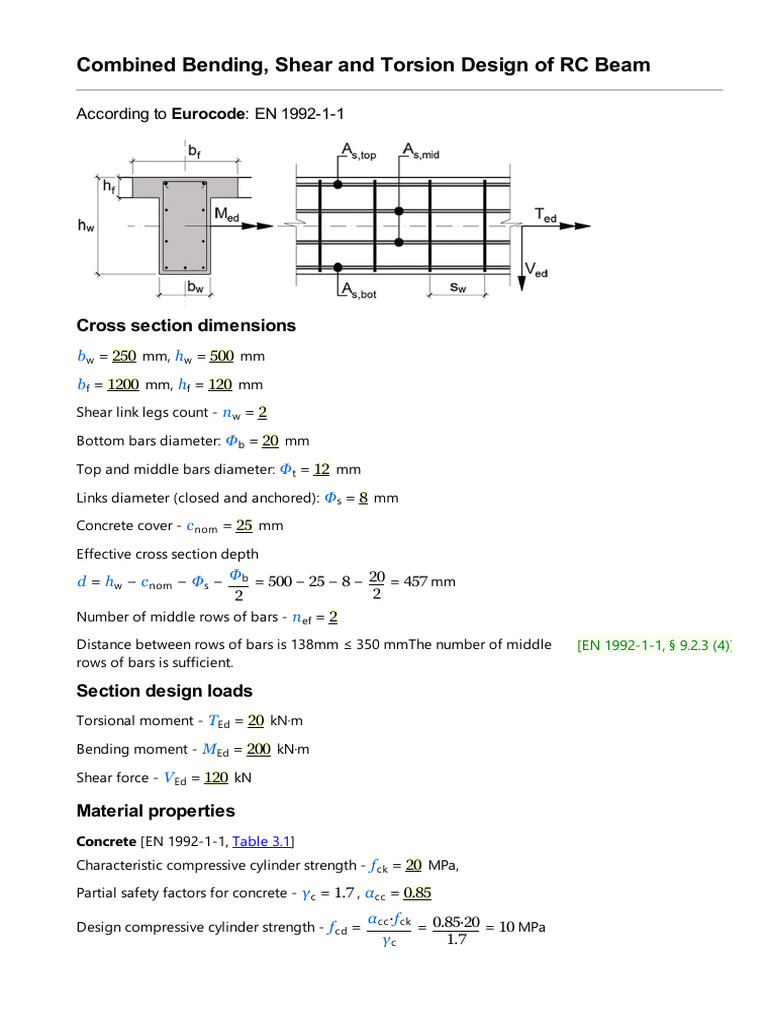 Combined Bending, Shear and Torsion | PDF | Bending | Strength Of Materials
