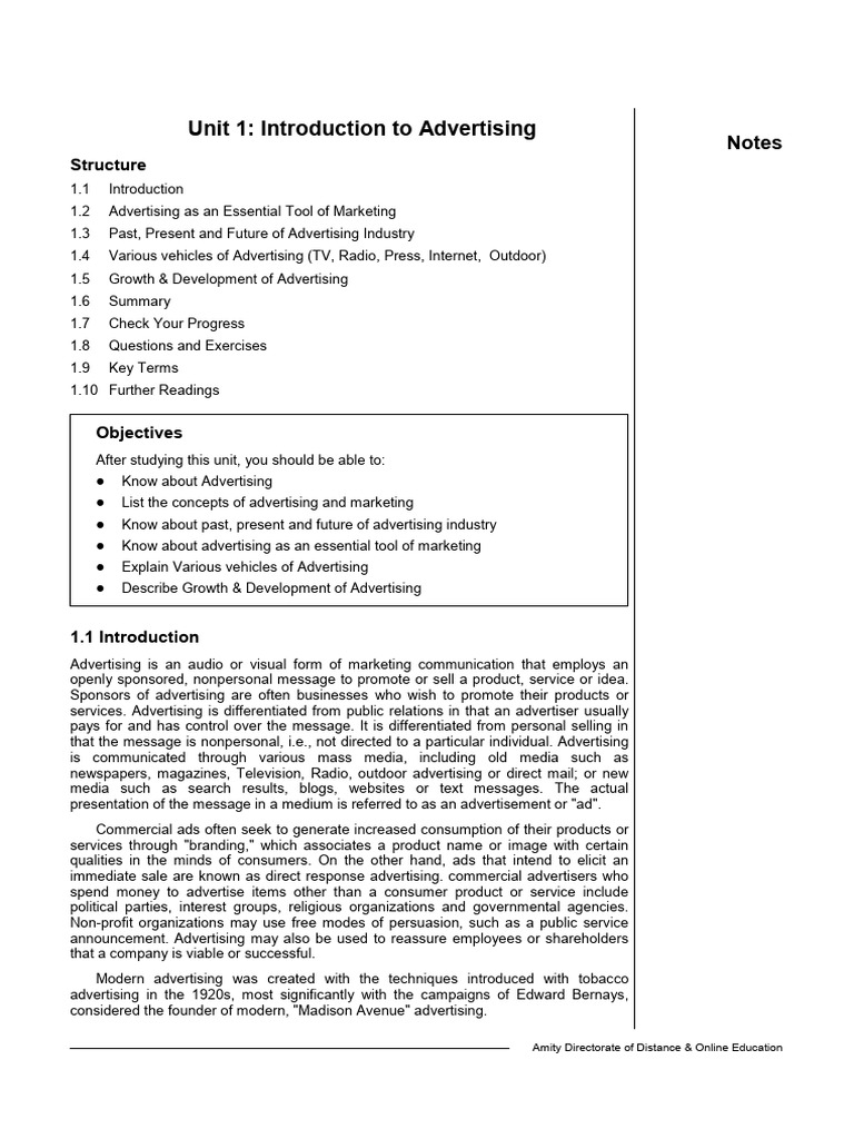Overview of Advertising Fundamentals | PDF | Advertising | Mass Media