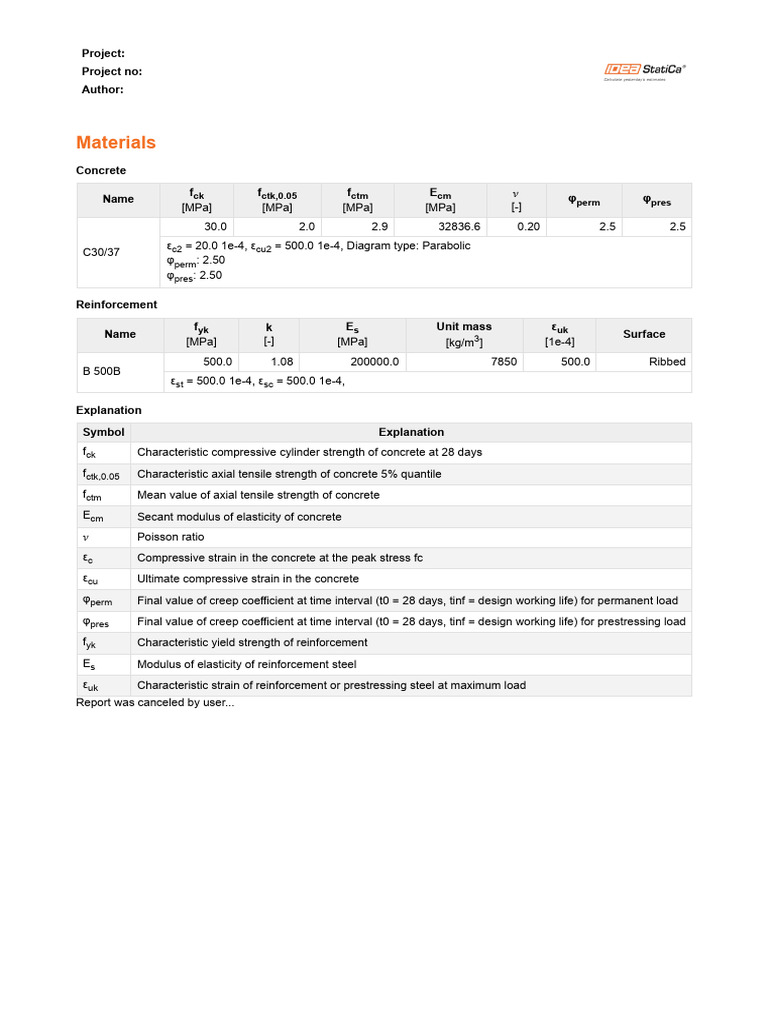 Materials: Project: Project No: Author | PDF