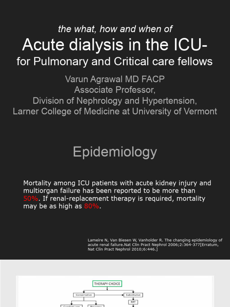 Acute Dialysis in ICU: A Guide for Fellows | PDF | Organ (Anatomy ...