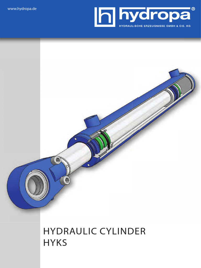 Hydropa HYKS Hydraulic Cylinder Overview | PDF | Piston | Bearing ...