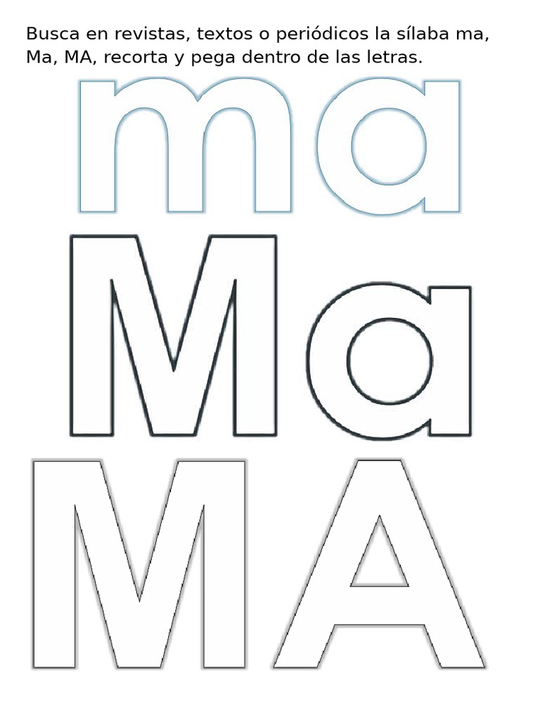 Actividades con la sílaba "ma" | PDF