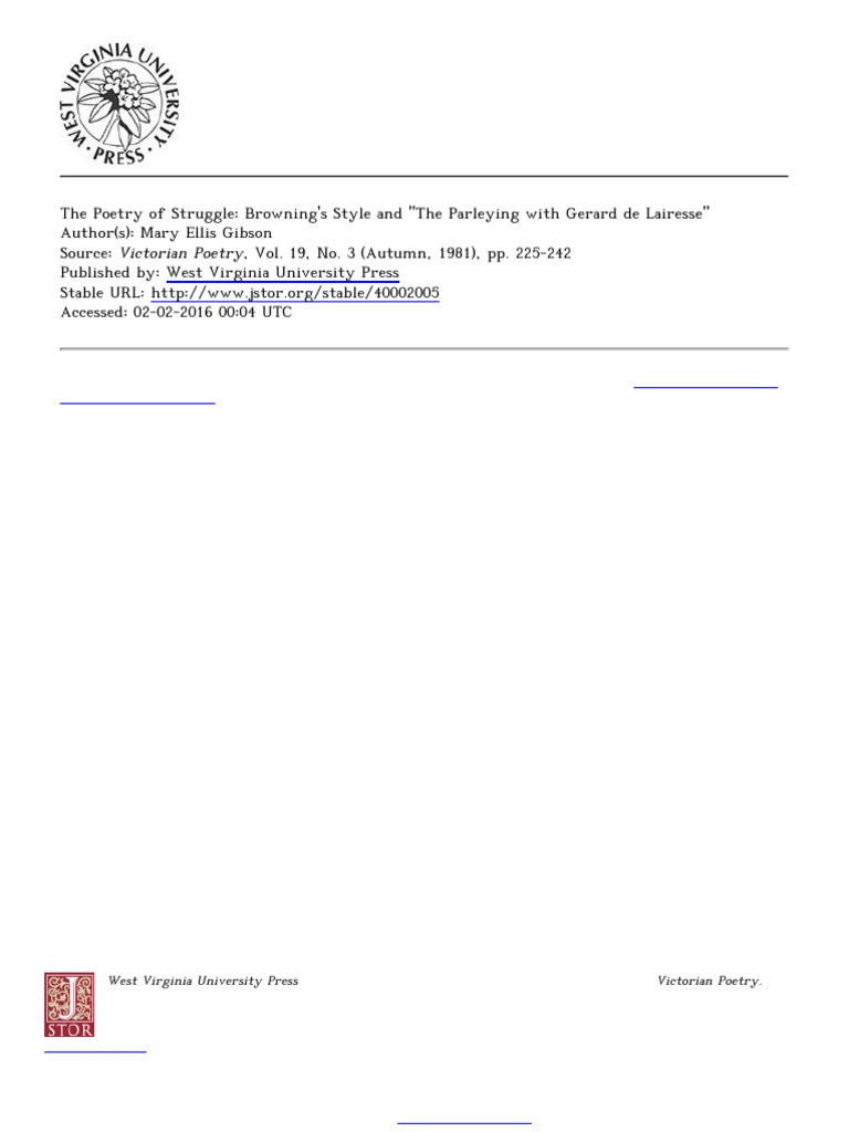 West Virginia University Press Victorian Poetry.: Is Collaborating With ...