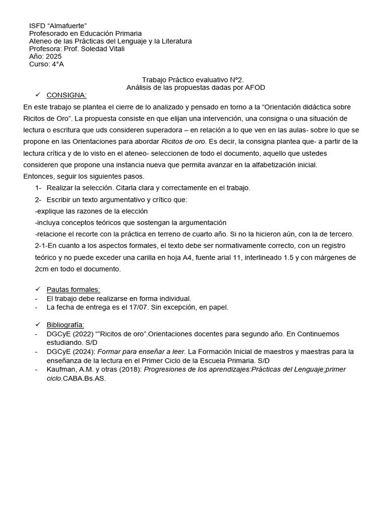 TP Cierre AFOD Julio 2025 | PDF | Cognición | Comunicación humana