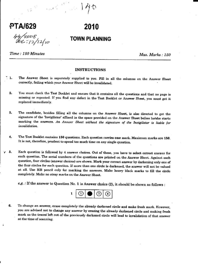 APPSC ATP 2010 Town Planning Assistant | PDF