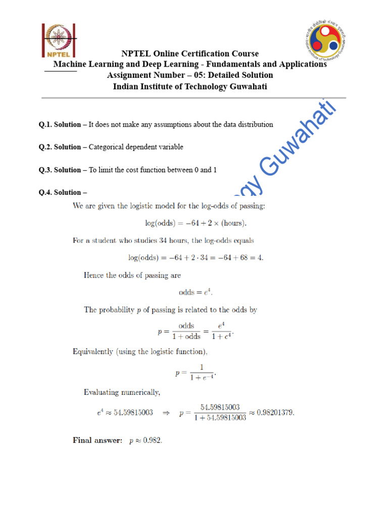 Detailed - Solution - Assignment - 05 - NOC25 EE181 | PDF
