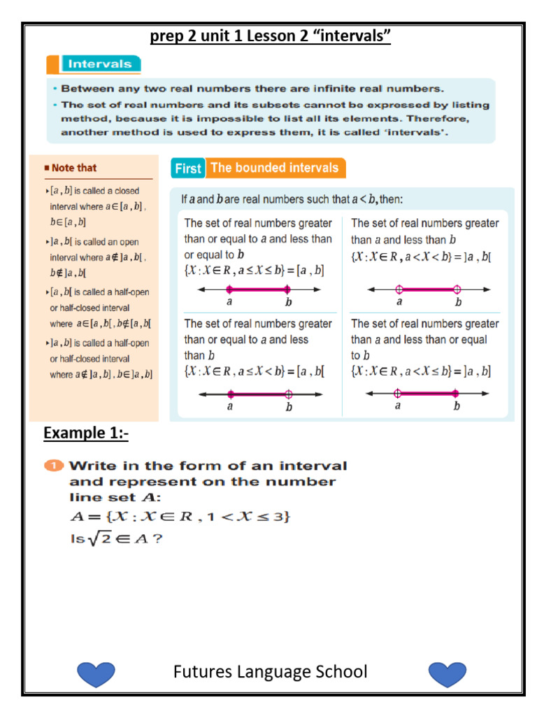Prep 2 Unit 1 Lesson 2 "Intervals" | PDF