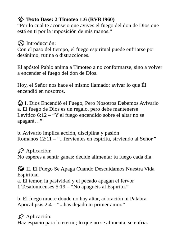 2 Timoteo 1 6 | PDF