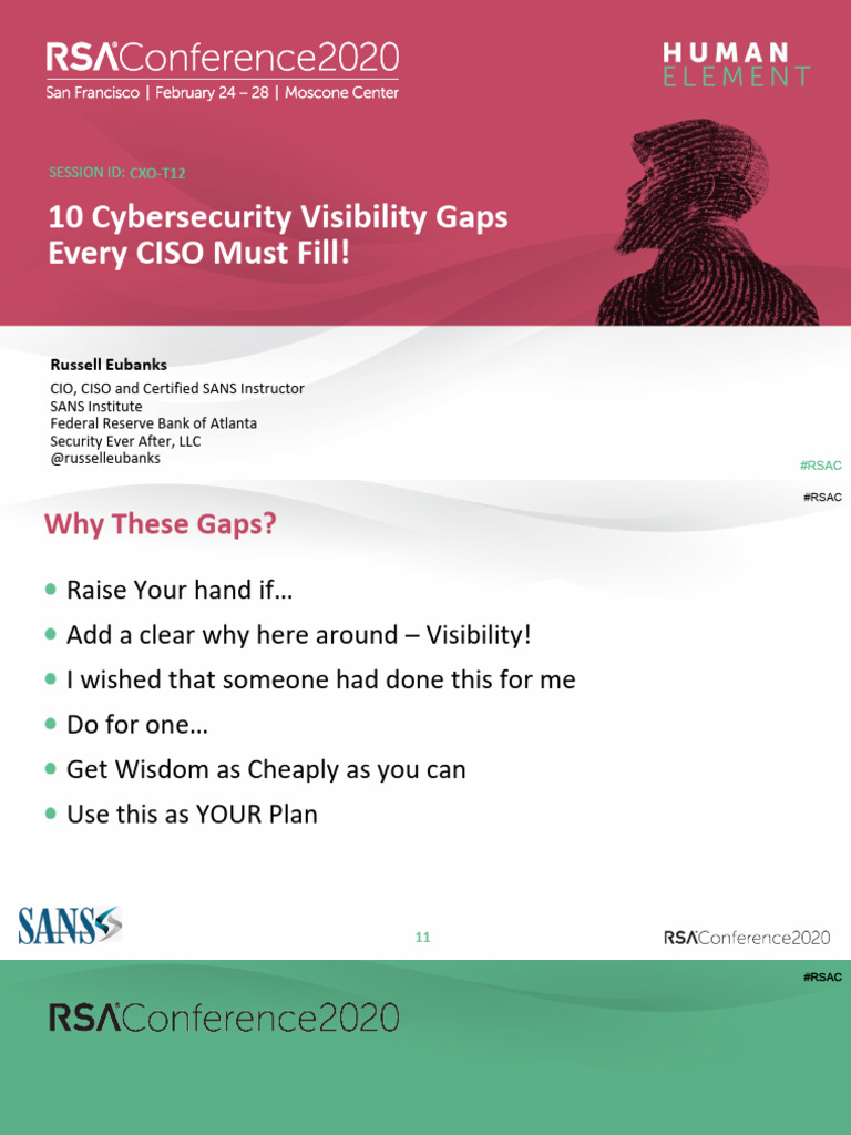 10 Cybersecurity Gaps for CISOs | PDF
