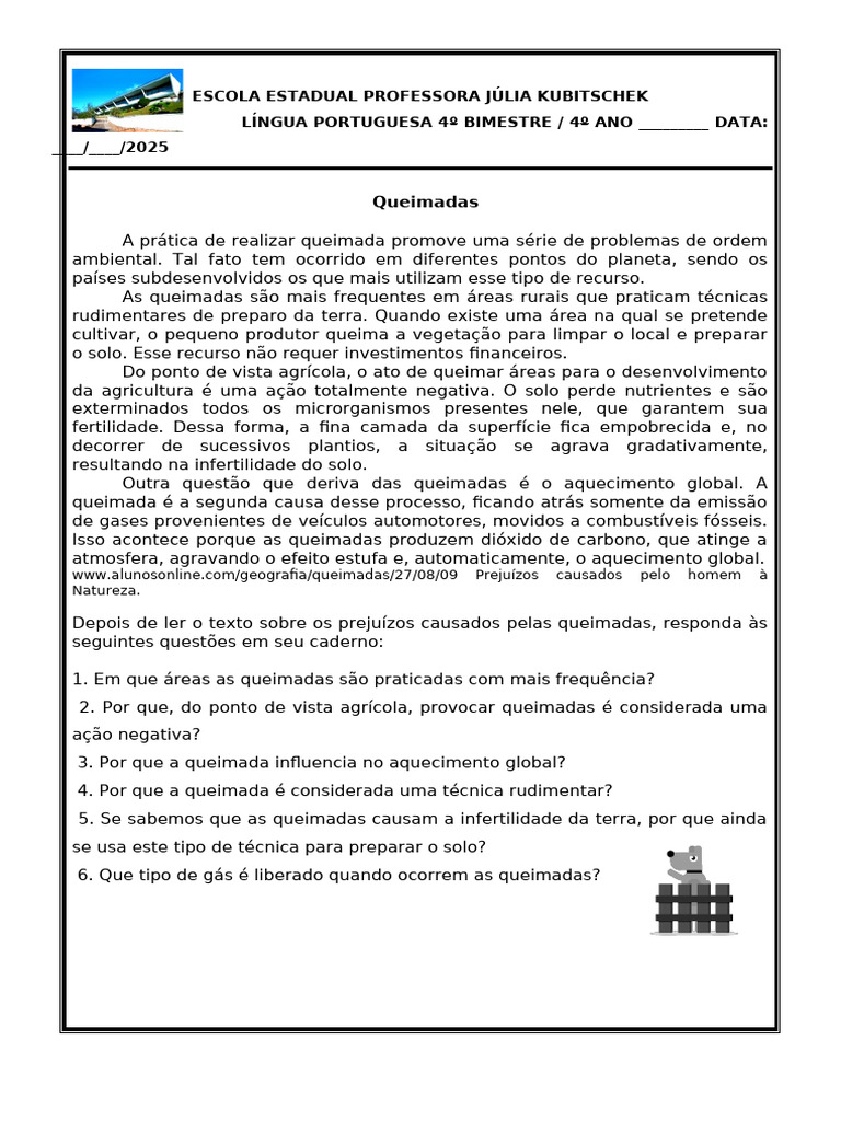 queimada texto informativo | PDF