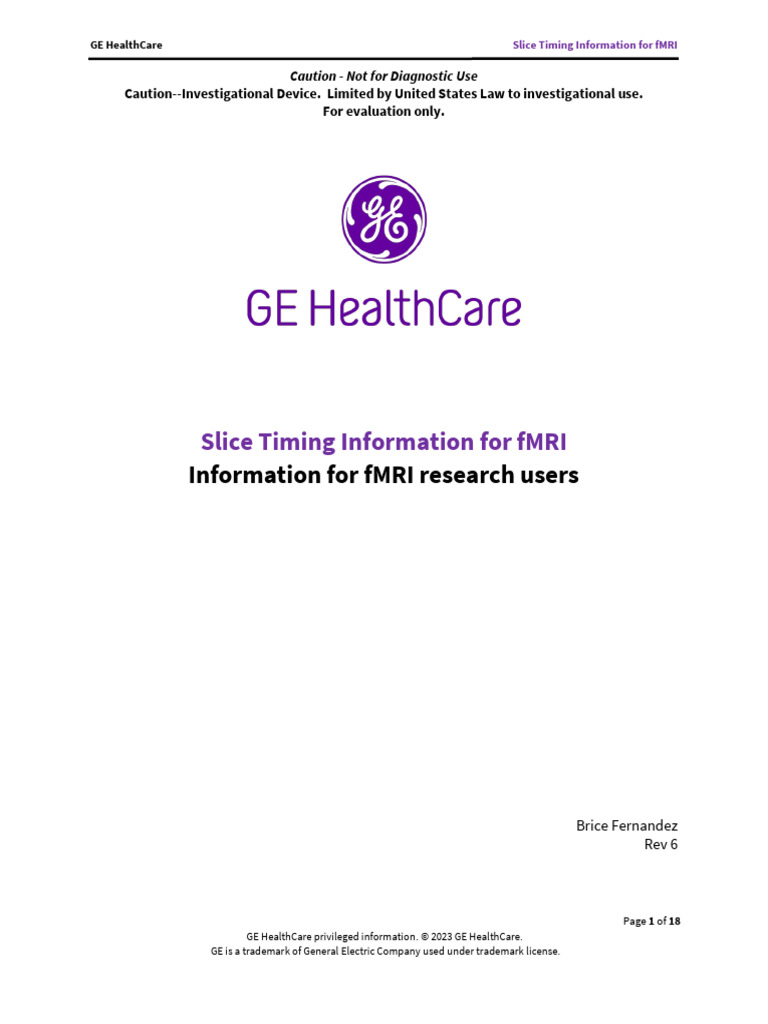 fMRI Slice Timing Guide for Researchers | PDF | Functional Magnetic ...