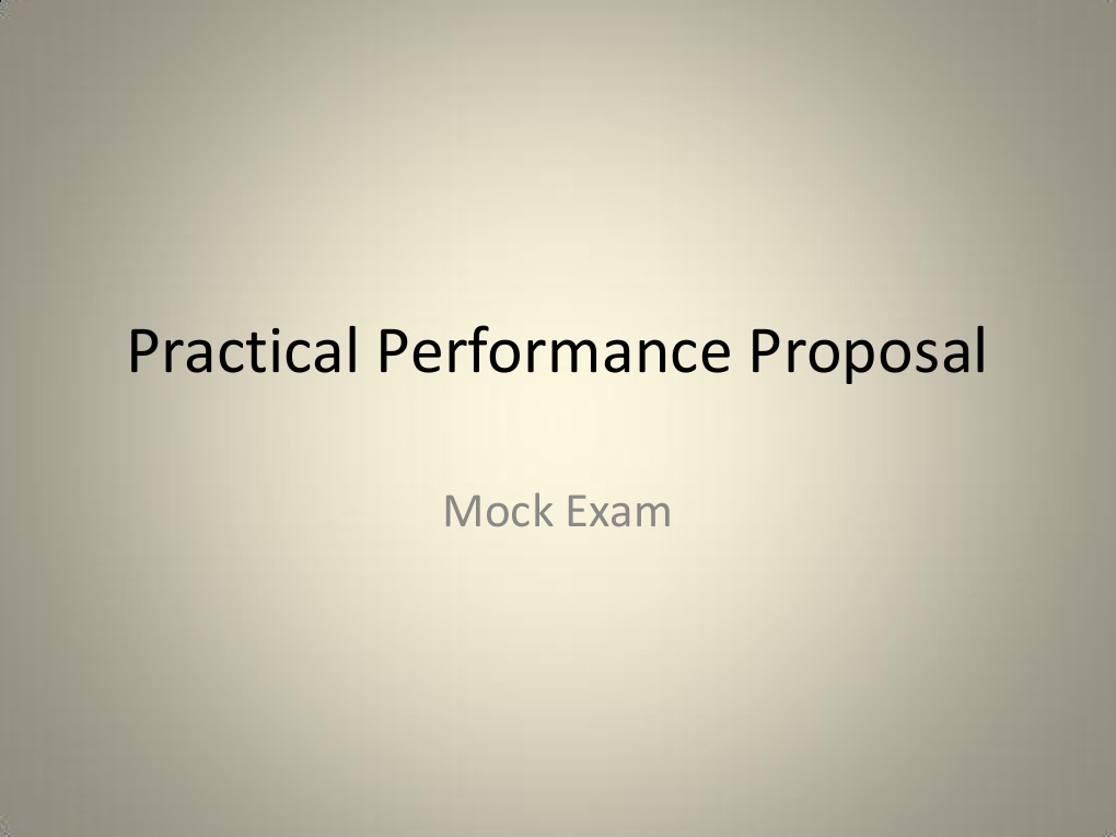 Performance Proposal Mock Exam Guide | PDF | Social Science | Philosophy