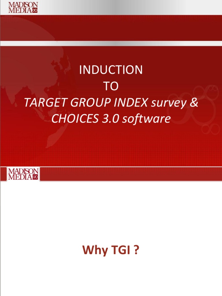 TGI | Download Free PDF | Market Segmentation | Target Audience
