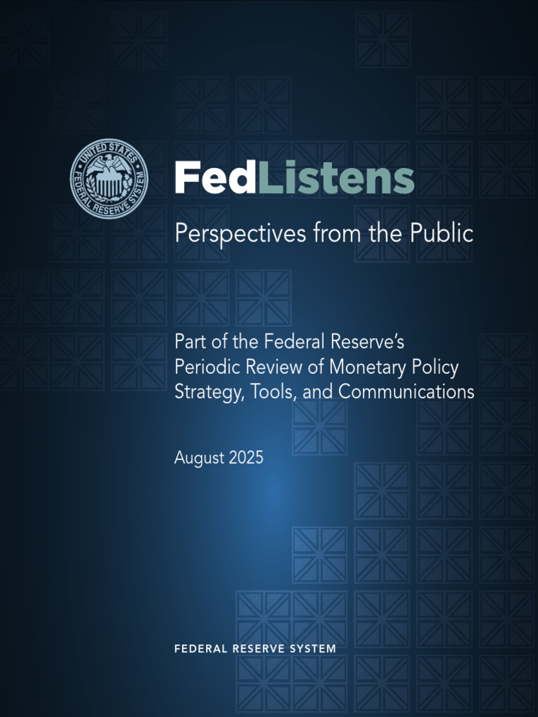 Fed Listens: Public Insights on Economy | PDF | Federal Reserve ...