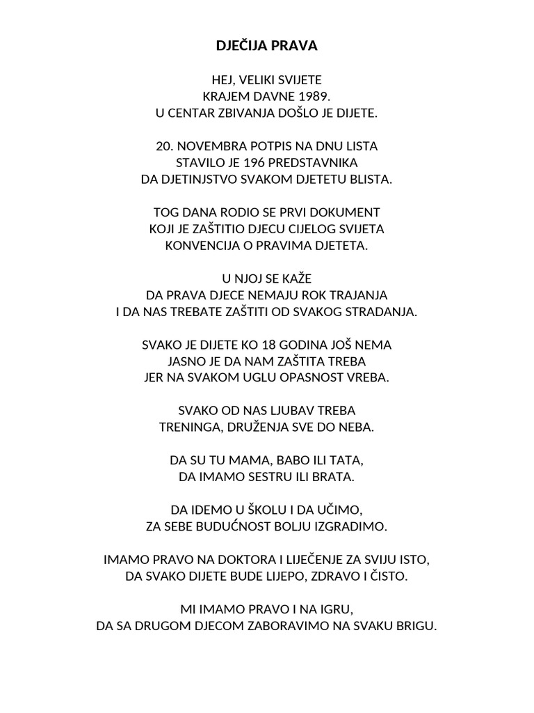 Dječija Prava | PDF