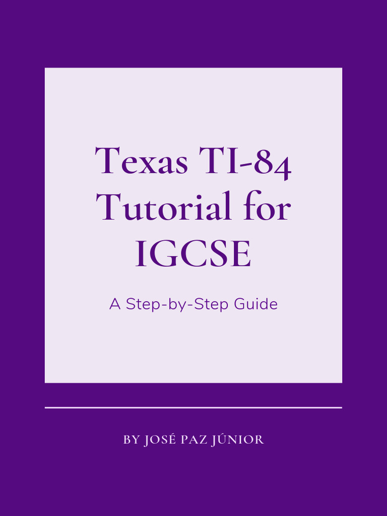 TI-84 Guide for IGCSE Math Concepts | PDF | Trigonometric Functions ...