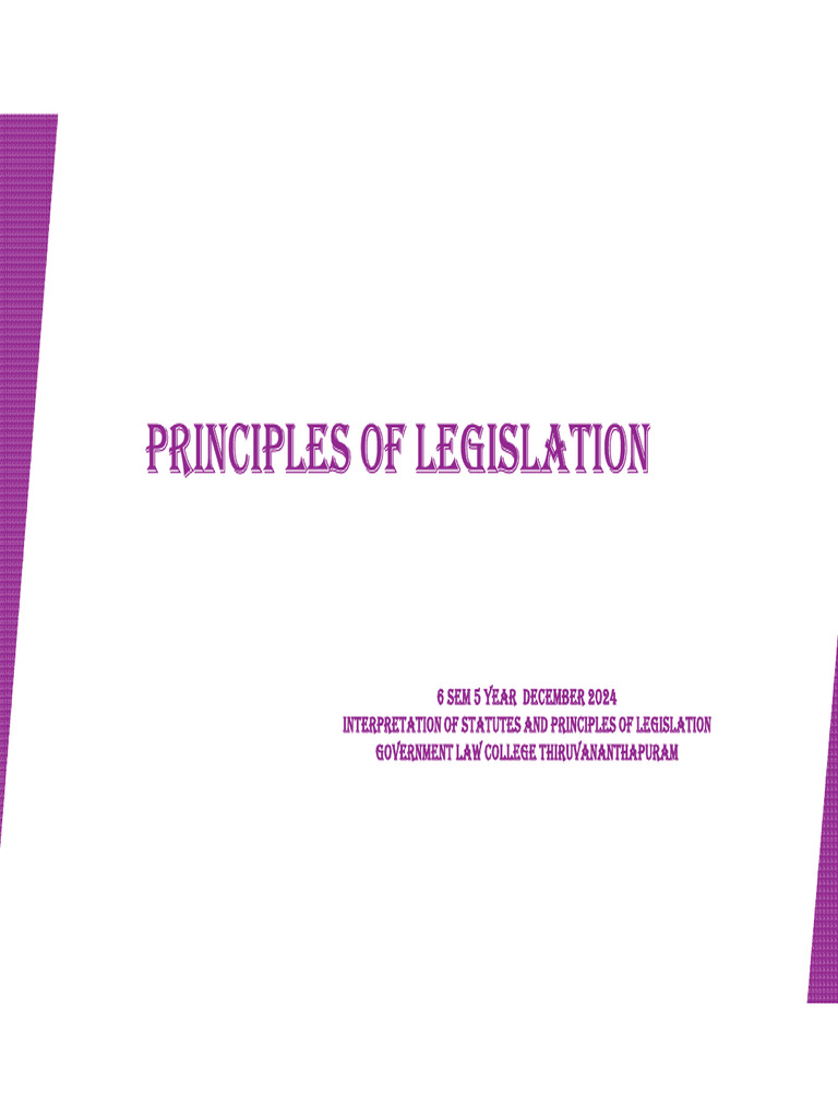 Principles of Legislation - Deepthi | PDF | Pleasure | Hedonism