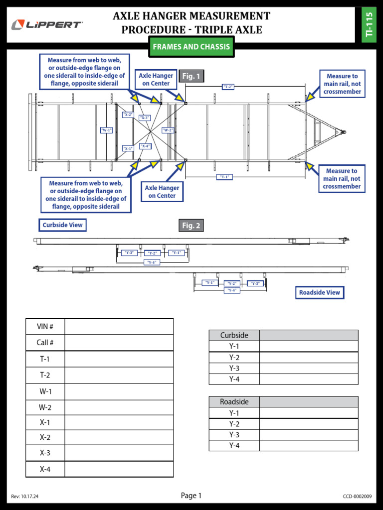 Lippert Triple Axle Hanger Measurement Procedure | PDF | Chess | Chess ...
