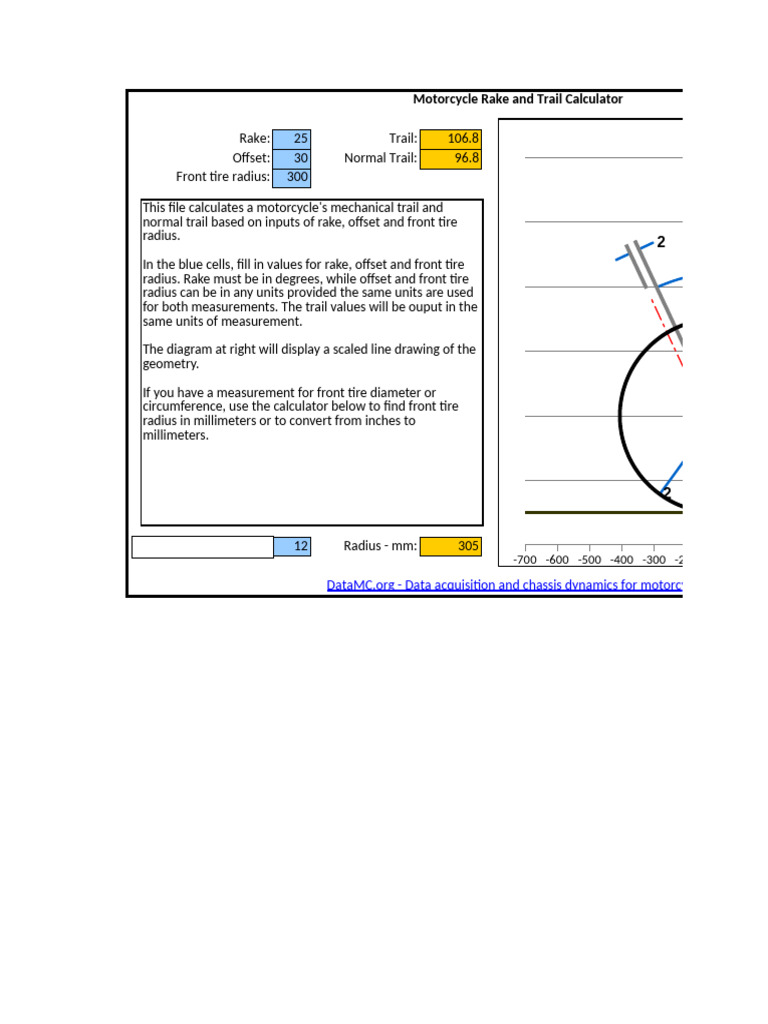 Rake Trail Calculator v3-0 | PDF