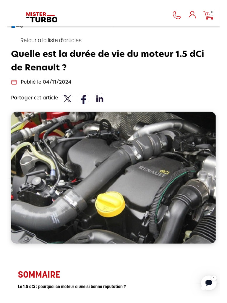 Duree De Vie Moteur 1 5 Dci Renault