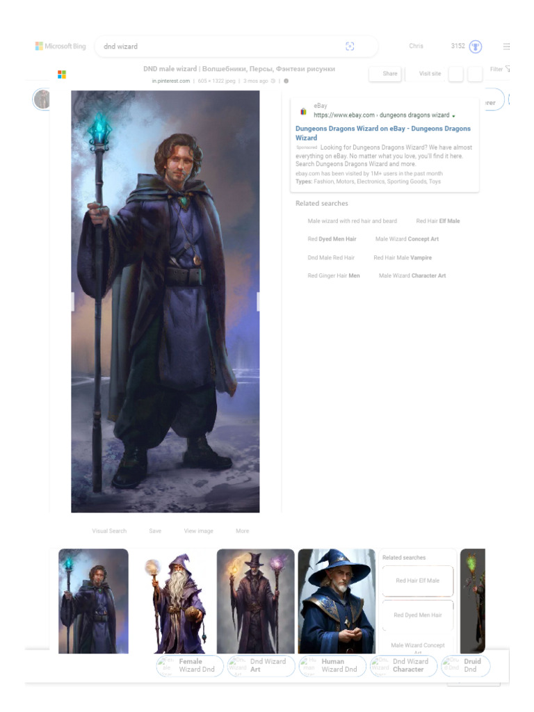 Male D&D Wizard Character Art | PDF | Magician (Fantasy) | Dungeons ...