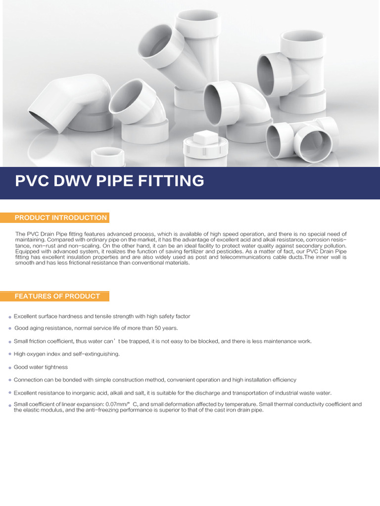 PVC DWV Fitting | PDF | Pipe (Fluid Conveyance) | Water