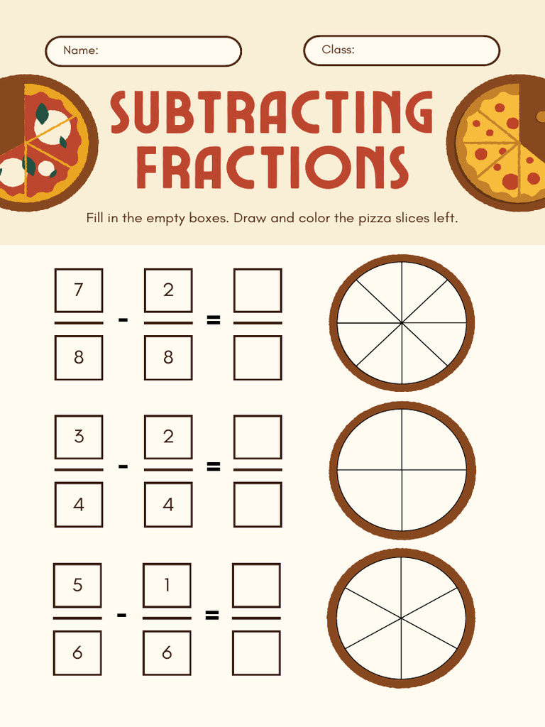 Grade 3 Maths Fractions Worksheet | PDF