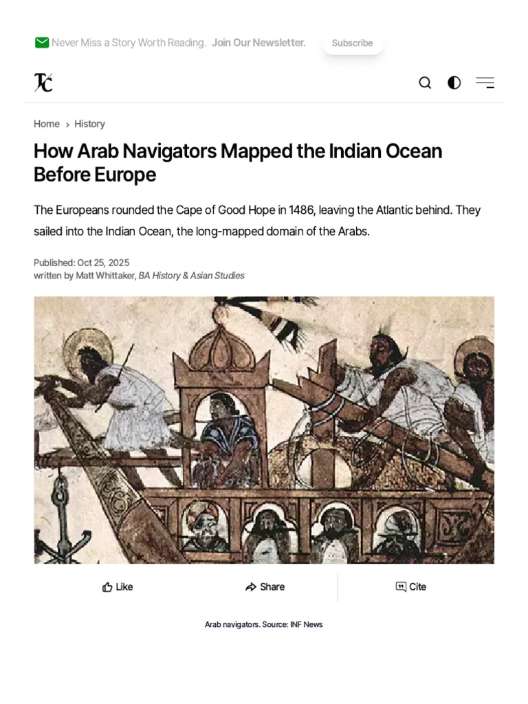 How Arab Navigators Mapped The Indian Ocean Before Europe ...