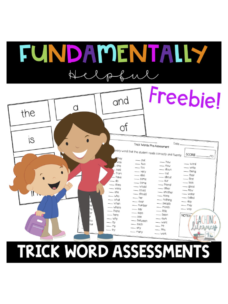 FREELevel1TrickWordsPreandPostAssessments 1 | PDF