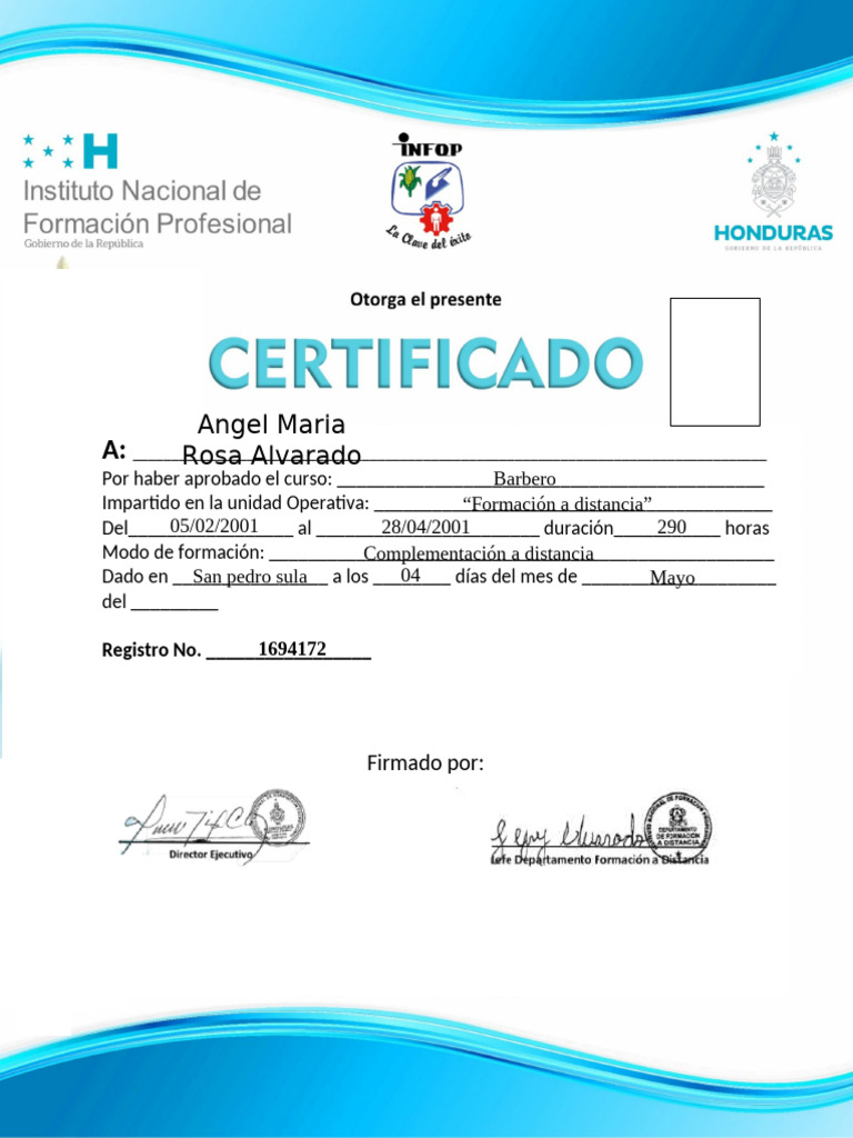 CERTIFICACIÓN | PDF