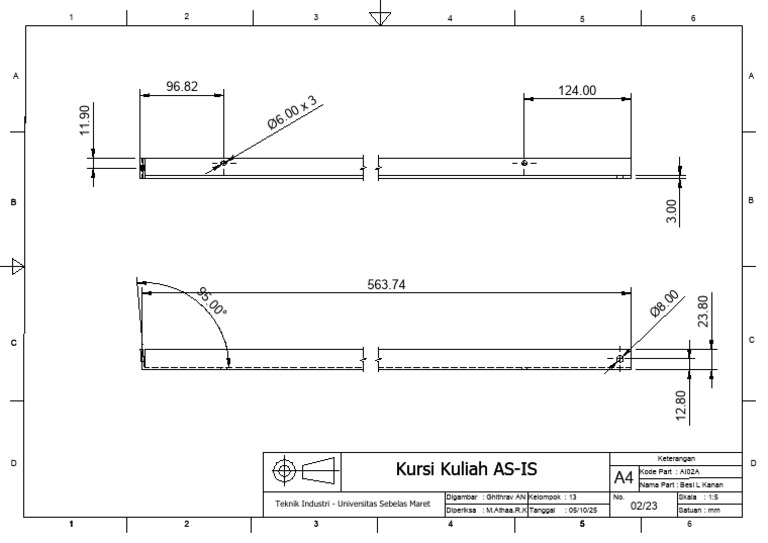 AI02A_Besi L Kanan_Kelompok 13 Drawing v8 | PDF