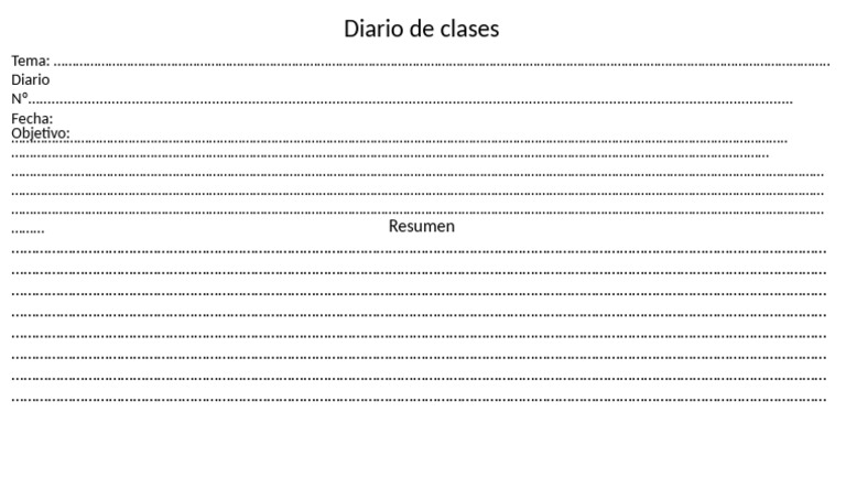 Diarios de Clases | PDF