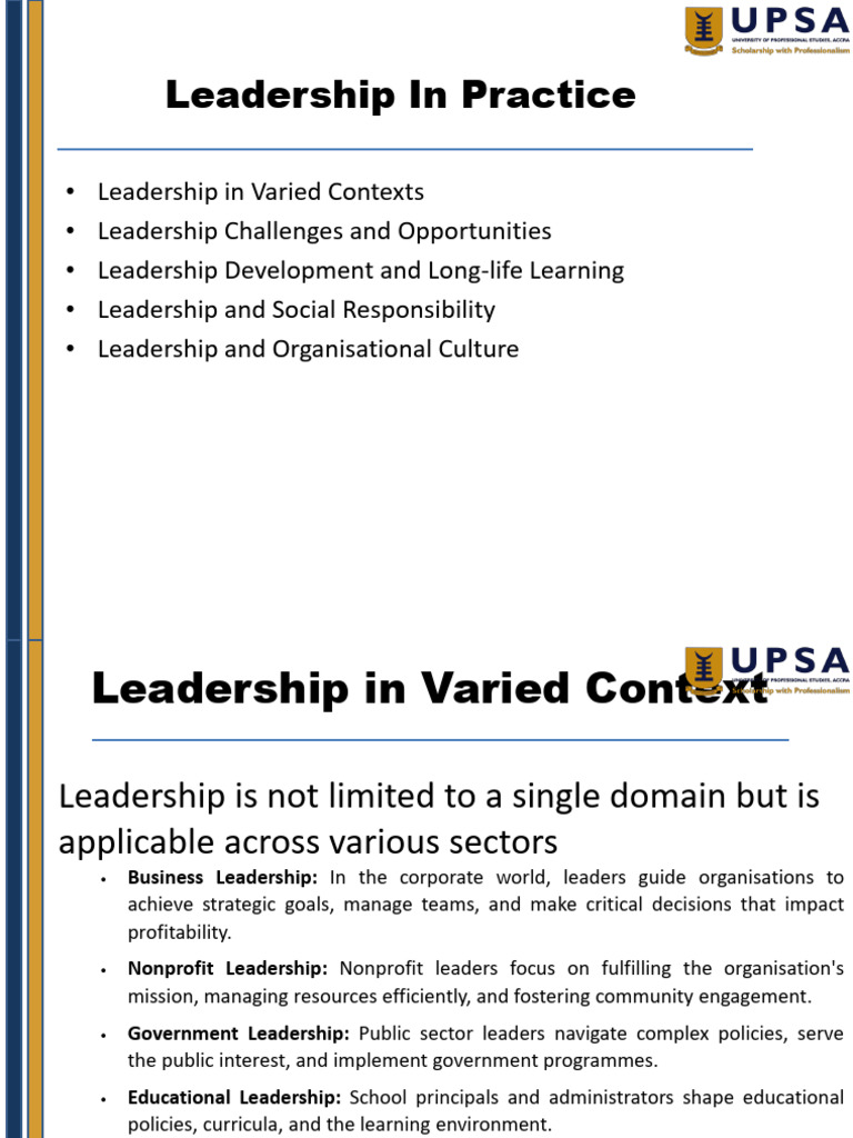 Leadership Across Diverse Contexts | PDF | Leadership | Corporate ...