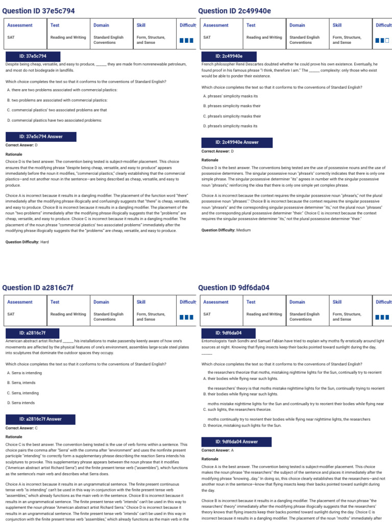 Standard English Conventions Practice | PDF | Plural | Grammatical Number