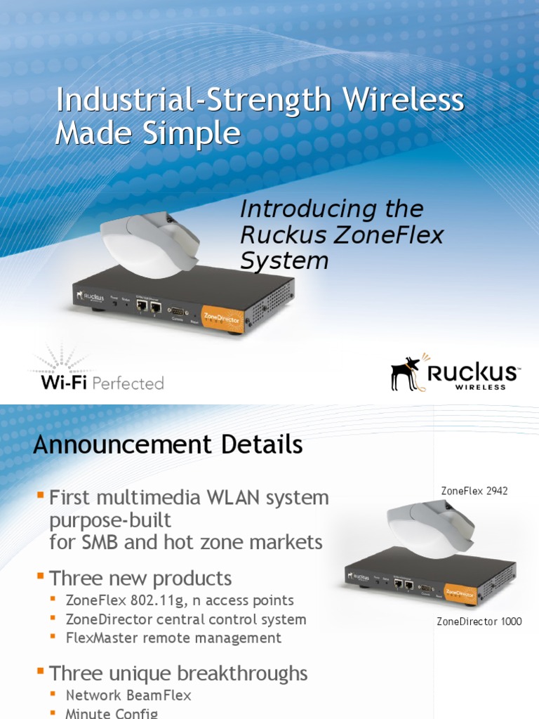 Ruckus PPT - Veenit T | PDF | Wireless Lan | Wi Fi
