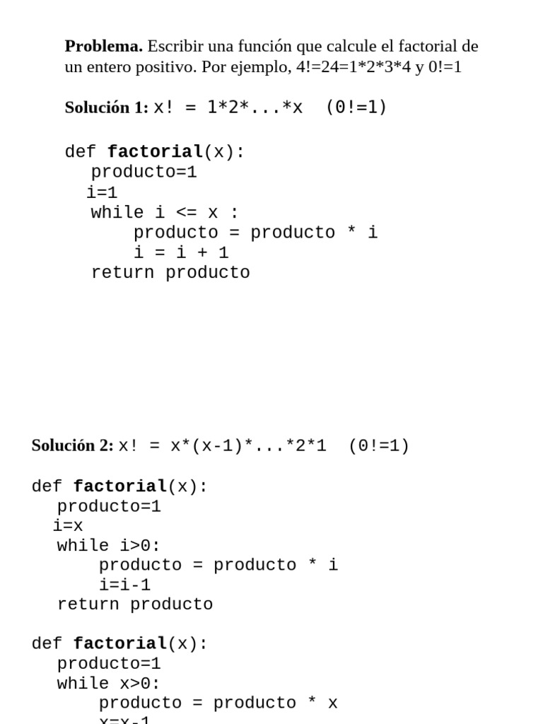 Clase5 (Recursion) | PDF | Flujo de control | Programación de computadoras