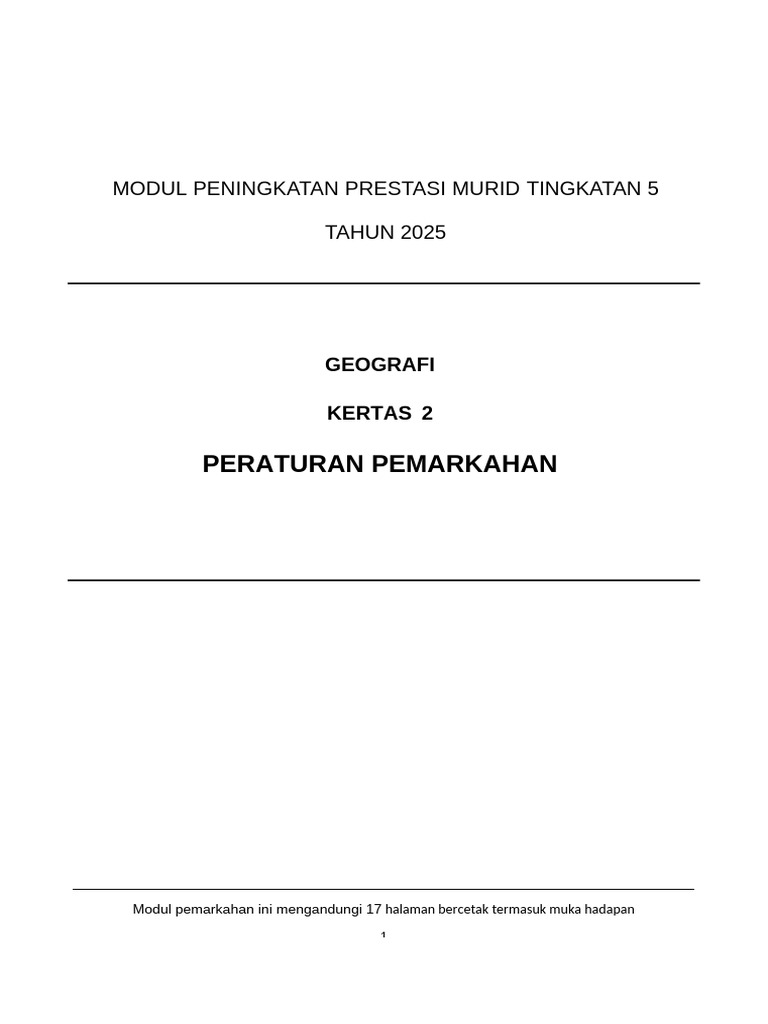 Geo Kedah Skema K2 2025 | PDF