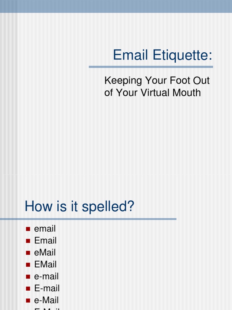 Email Etiquette | PDF | Communication | Human Communication