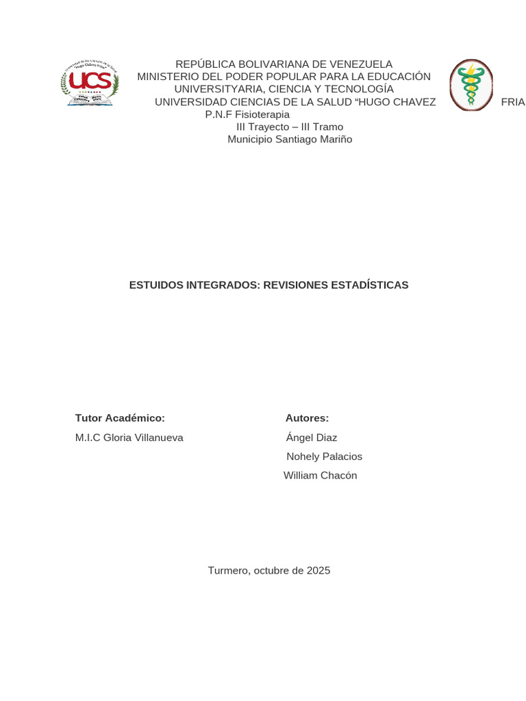 Informe Sobre Estudiios Integrados de Revisiones Estadisticas | PDF ...