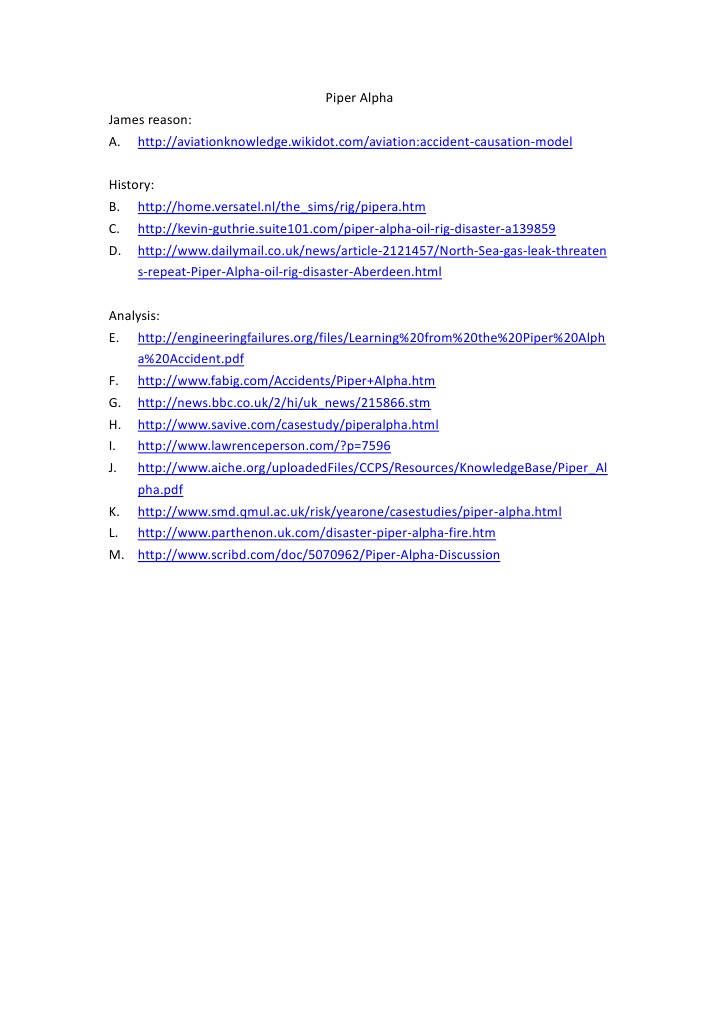 😂 Piper alpha disaster pdf. Importance Learning from Major Incident ...