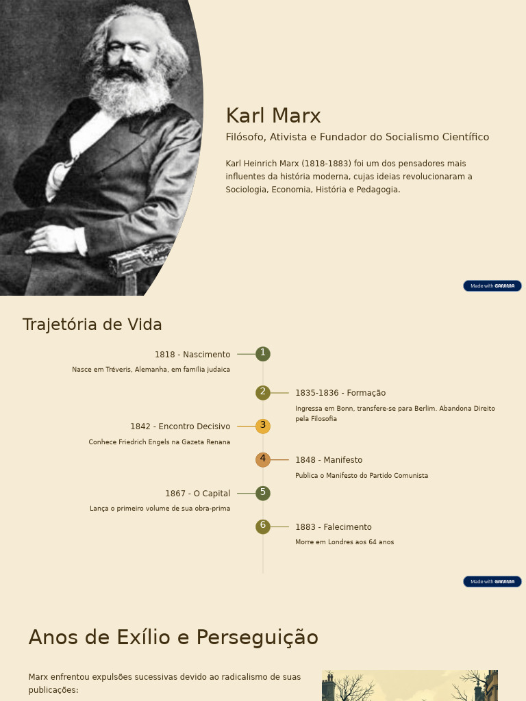 Vida e Legado de Karl Marx | PDF | Karl Marx | Marxismo