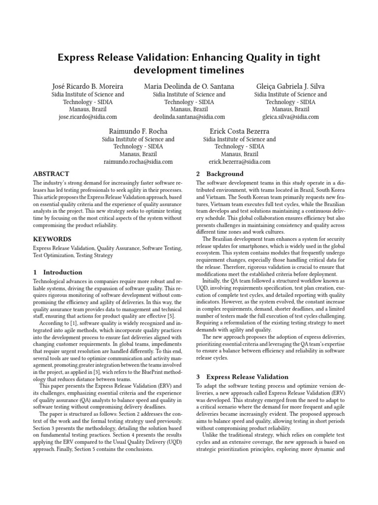 Express Release Validation for QA Efficiency | PDF | Software Testing ...