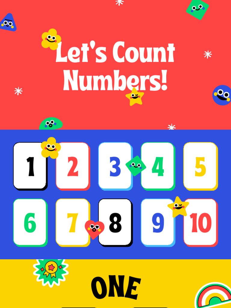 Flashcards, Numbers 1-10 For Kids | PDF