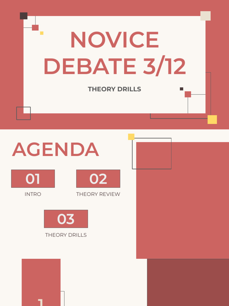 Novice Debate Theory Drills Guide | PDF