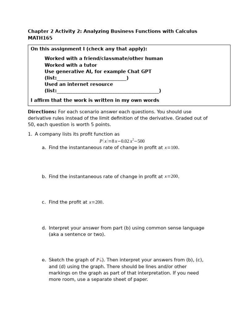 Chapter 2 Activity 2 | PDF
