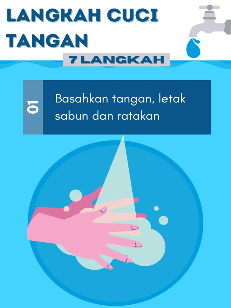 7 Langkah Efektif Cuci Tangan | PDF