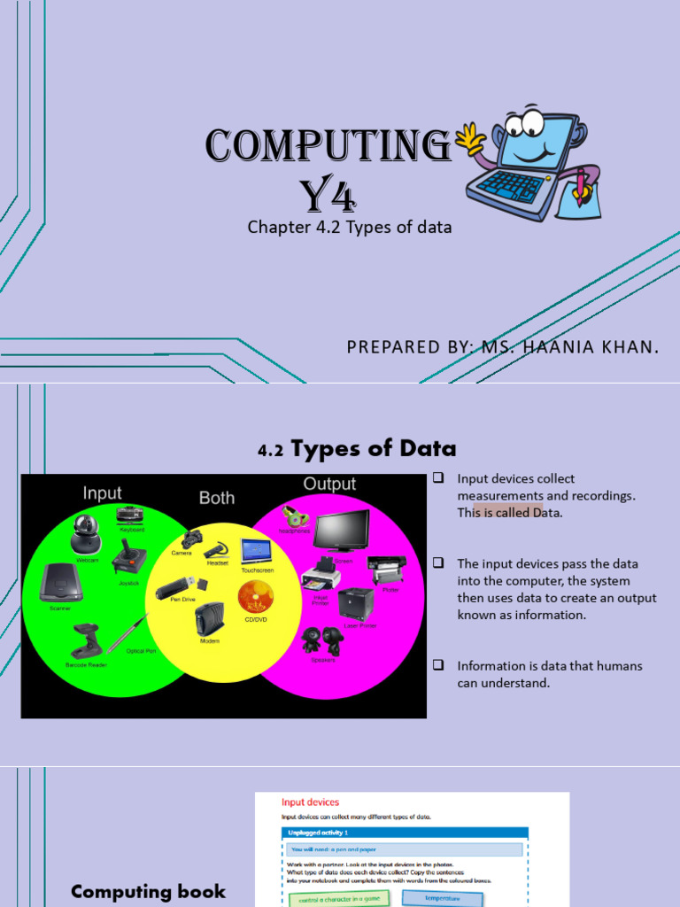 Computing Y4: Chapter 4.2 Types of Data | PDF | Data | Input/Output
