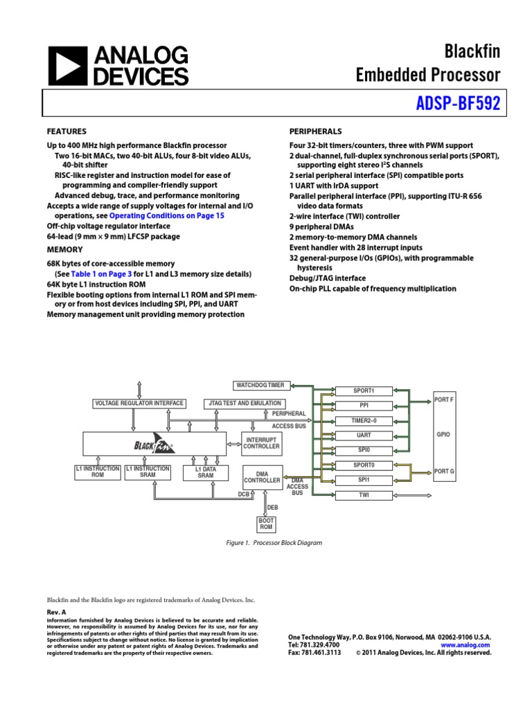Adsp BF592 | PDF | Booting | Instruction Set